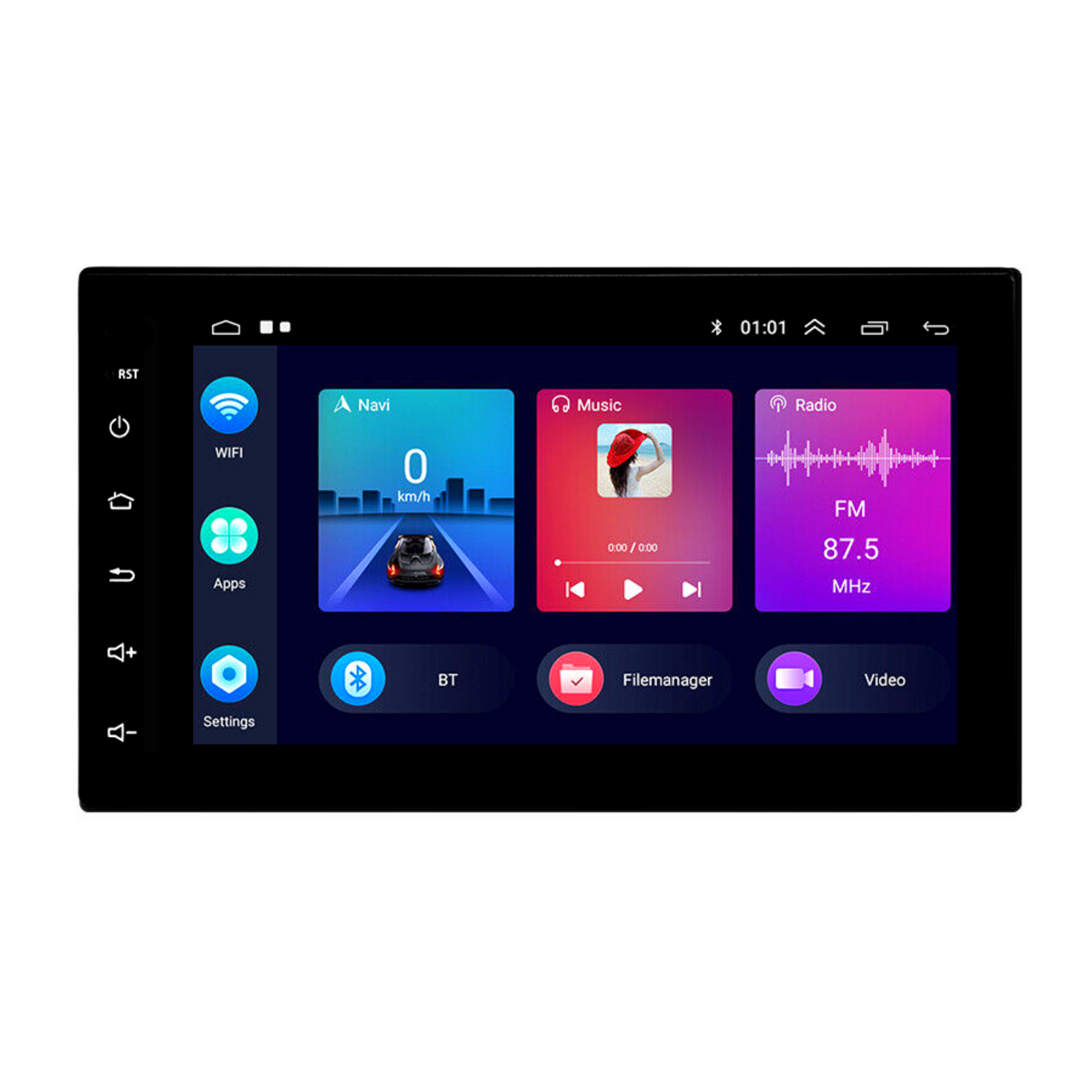 Wireless Apple CarPlay & Android Auto 7” Touchscreen Head Unit w/ GPS